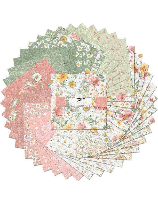 Wilmington Prints - Daisy Days 10” Stacker (42 pk) – Quality Time ...