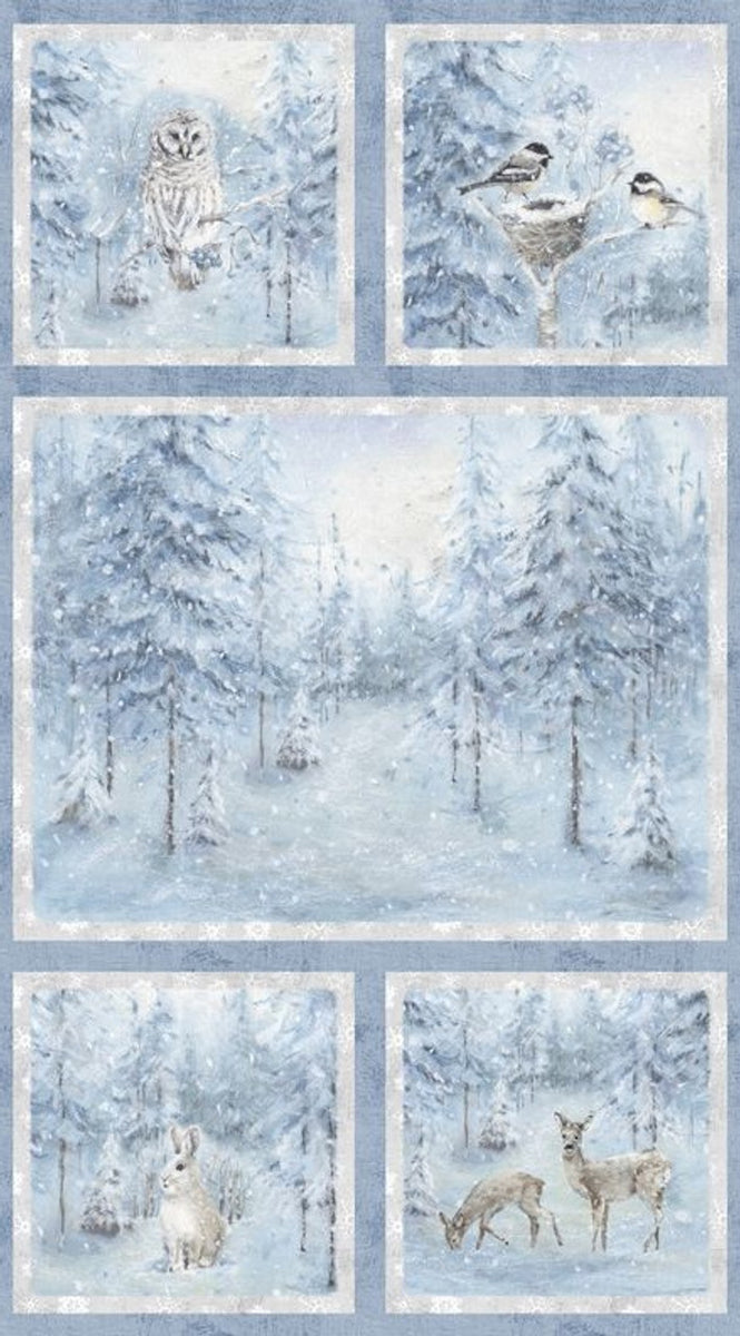 Wilmington Prints - Woodland Frost Panel – Quality Time Quilts & Fabrics