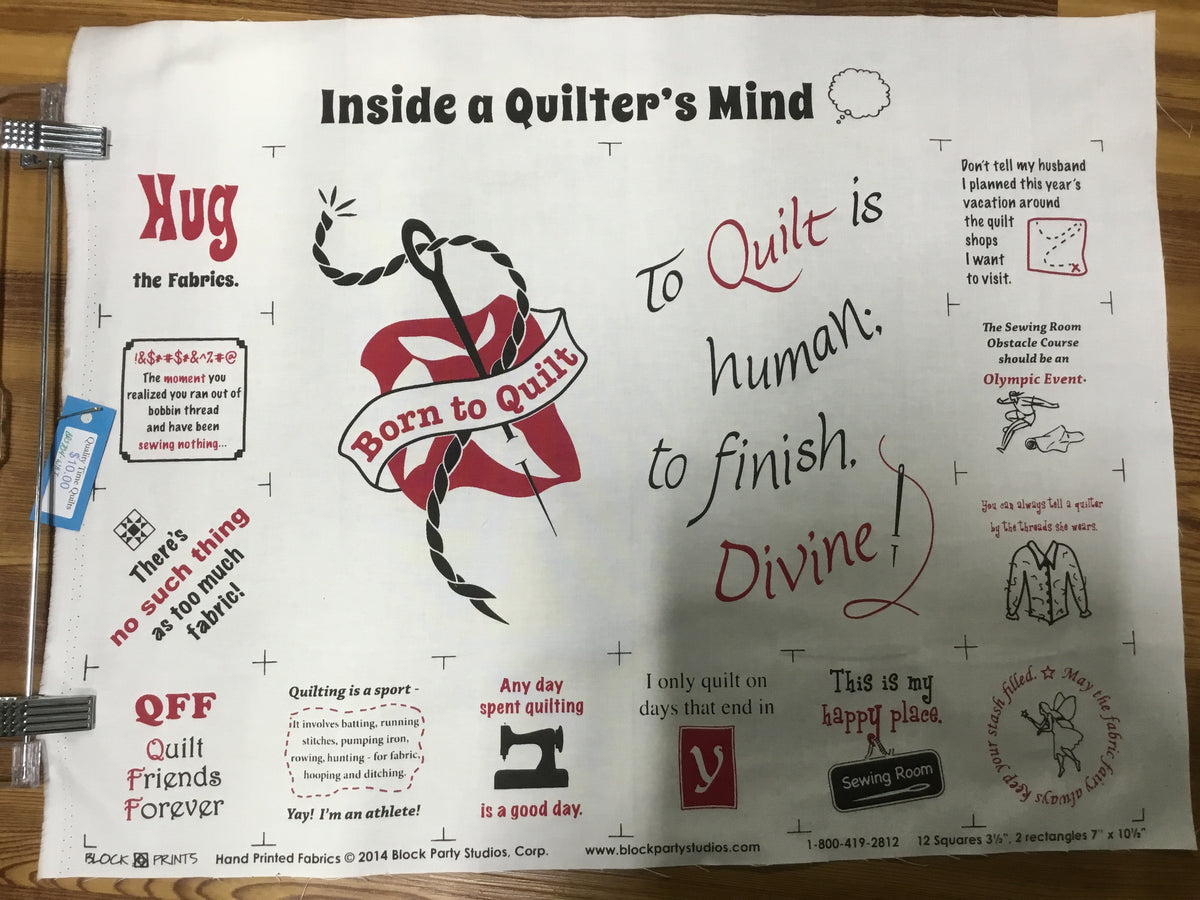 Inside a Quilter’s Mind - Panel – Quality Time Quilts & Fabrics